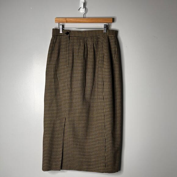 Evan Picone | Skirts | Vintage Evan Picone Houndstooth Worsted Wool ...